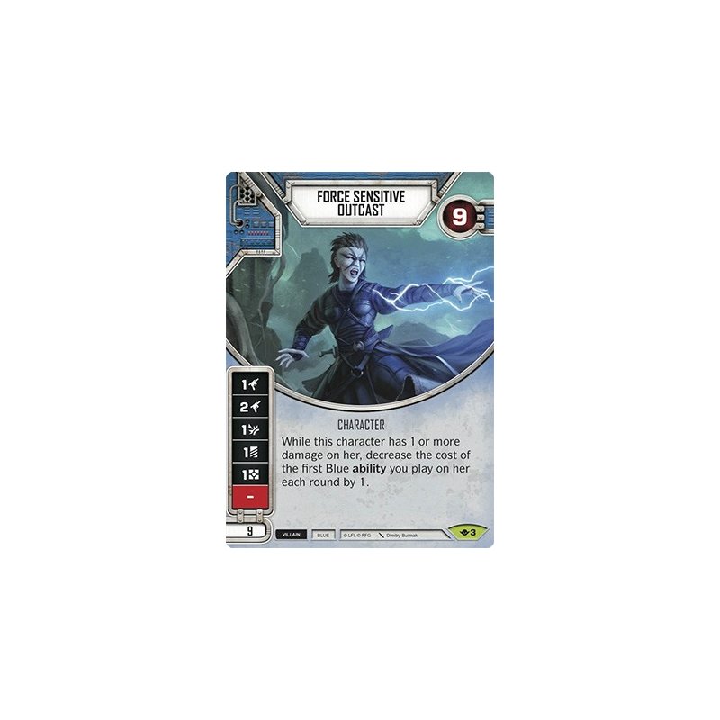 003 Force Sensitive Outcast - Einzelkarte + Würfel, 1,48
